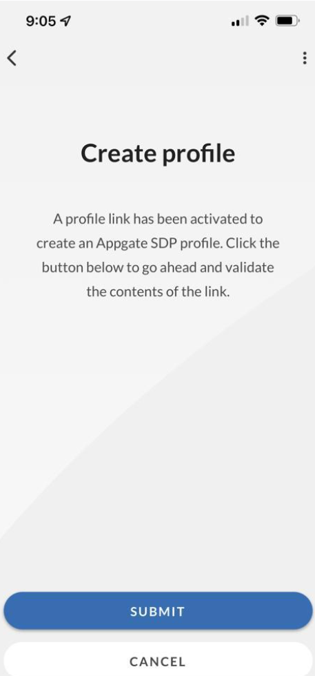 Upgrading an Appgate Client to v6.x on an iOS Device from v5.x