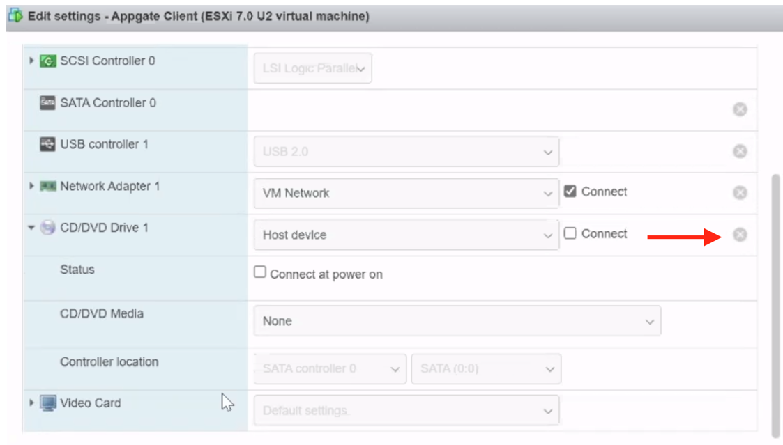 Appgate SDP v5.5 VMware Appliance CD Drive Warning