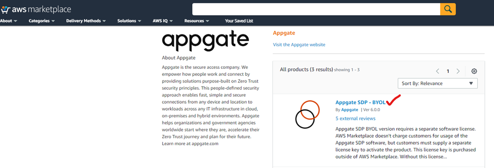 Selecting Previous Appgate AMI’s from new Amazon User Interface View