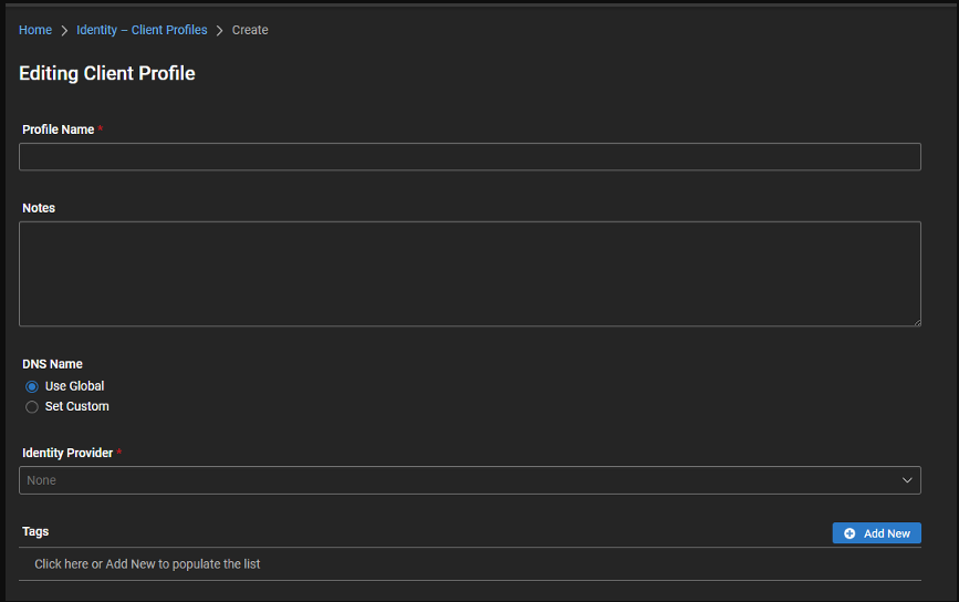 User Access Configuration