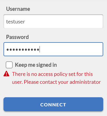 Appgate SDP Login Error: "There is no access policy set for this user."