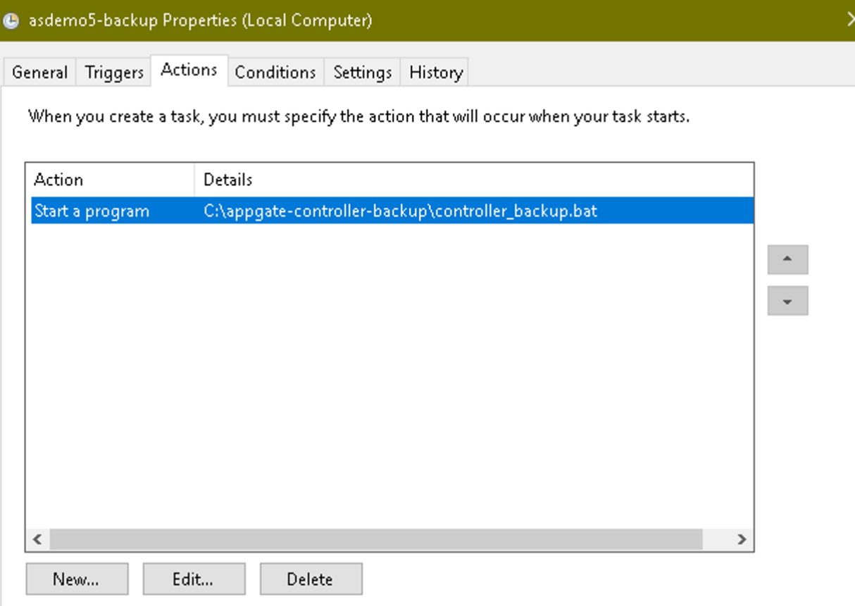 How to use Appgate SDPCTL to create a schedule backup with windows task ...