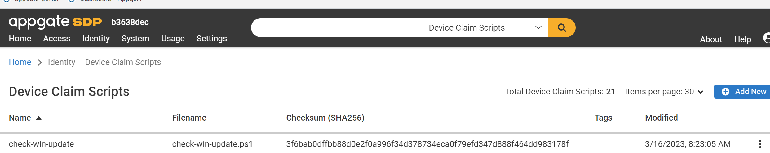 How to check Windows update via device script
